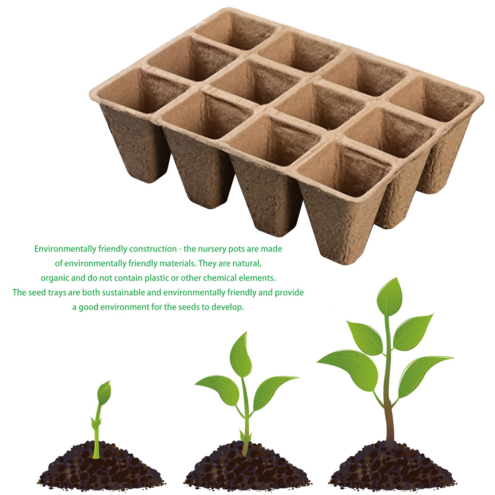 Seedling Starter Trays Eco-friendly Biodegradable ... – Grandado