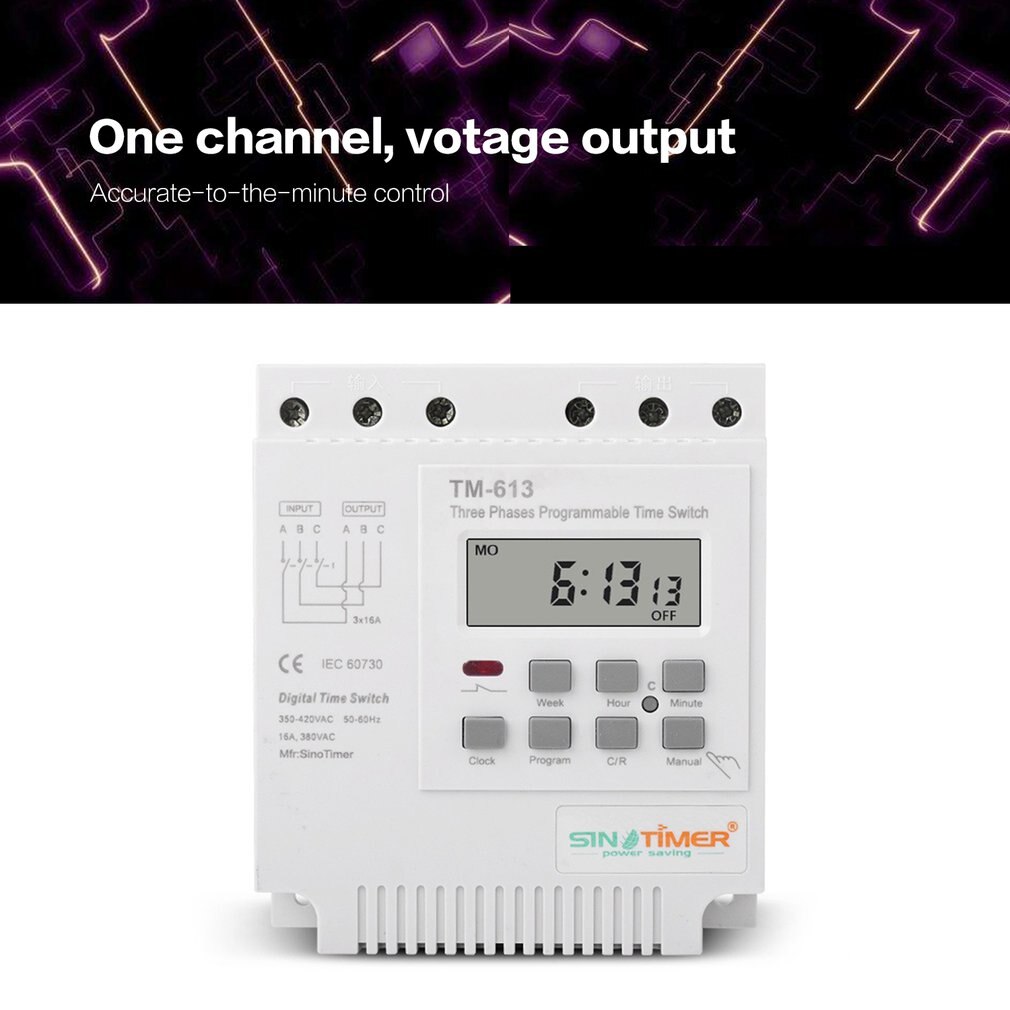 Three Phases 380V 7 Days Weekly Programmable Timer... – Grandado