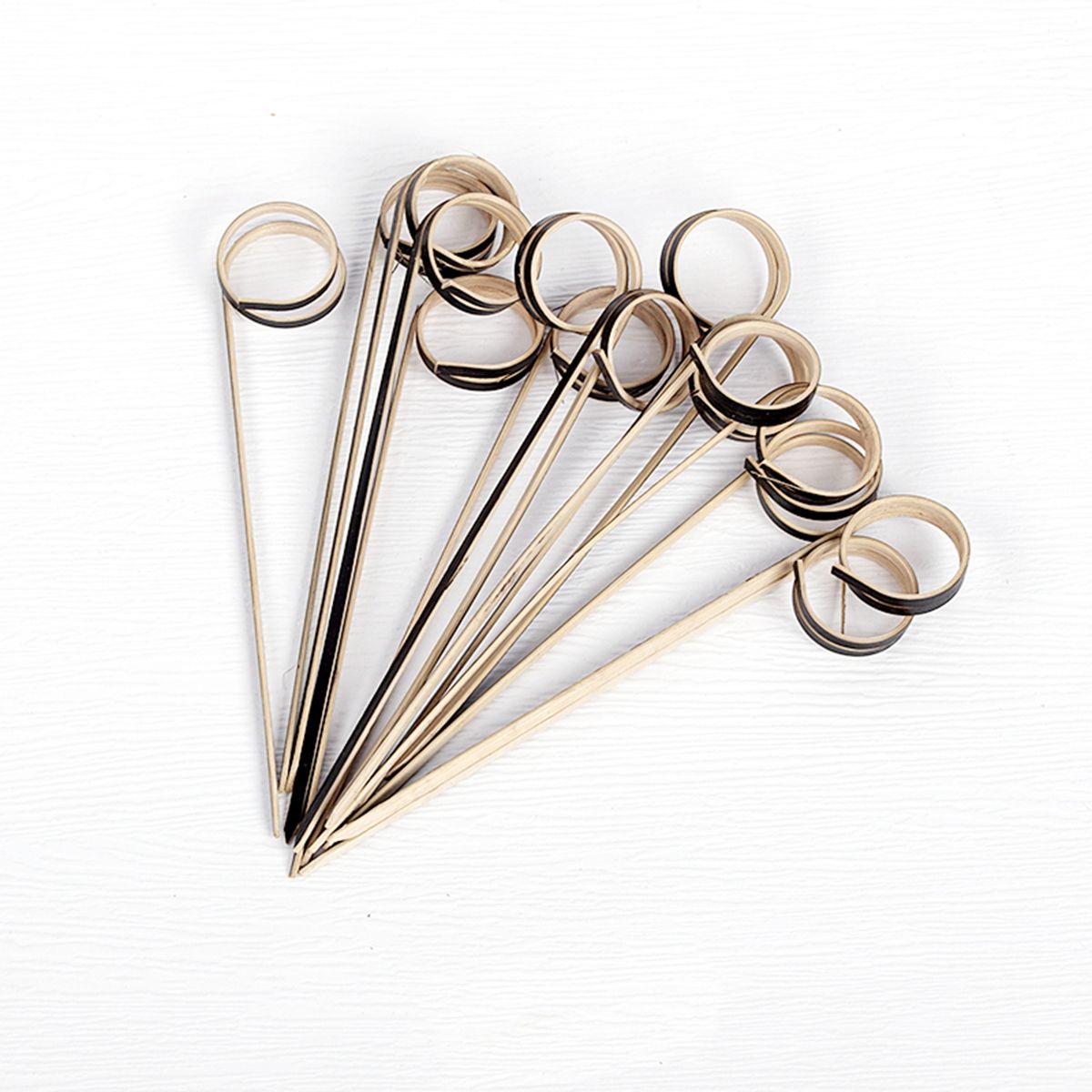 100 Stuks Wegwerp Bamboe Ring Spiesjes Cocktail Pi... – Vicedeal