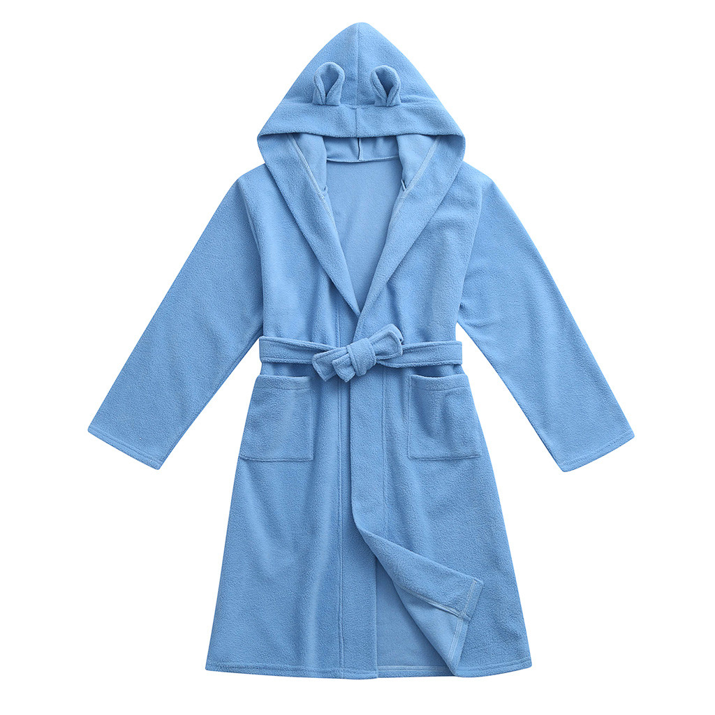 Baby Girls Boys Robes Children Bathrobe Hooded Cap... – Grandado