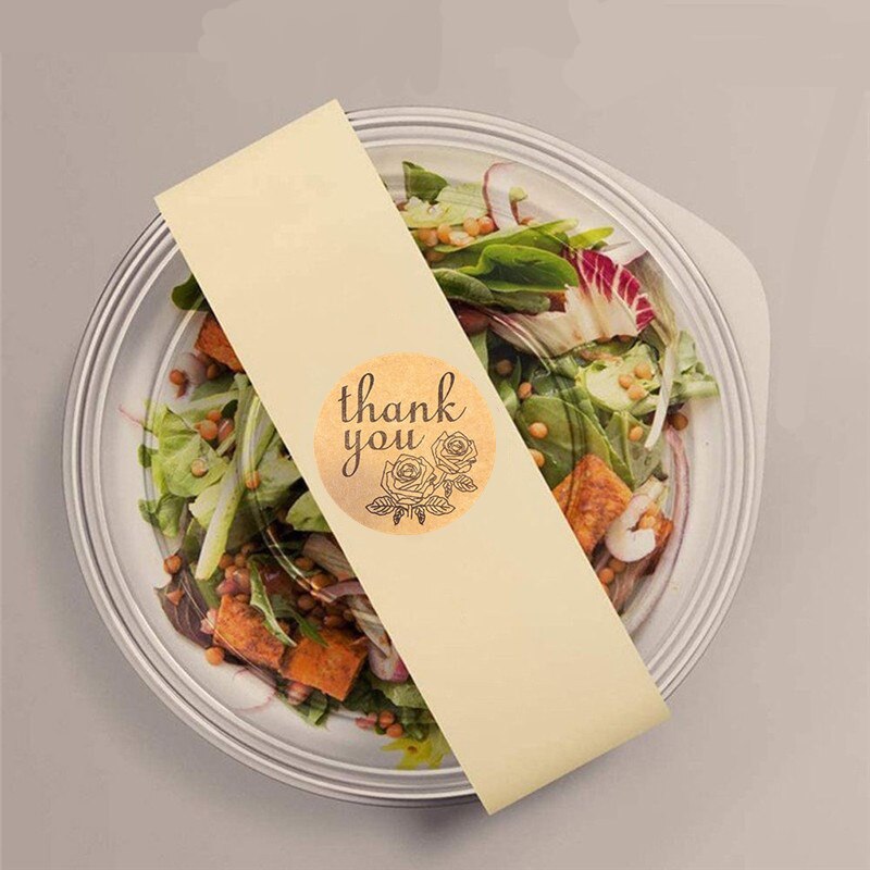 100-500Pcs 1 Inch Ronde Bedankt Kraft Stickers Bru... – Grandado