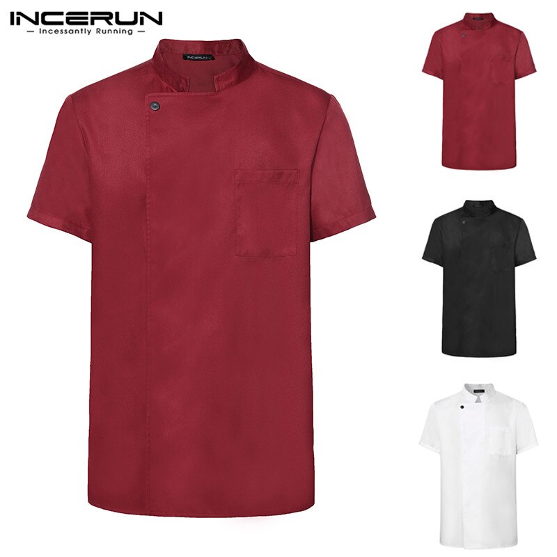 INCERUN Kitchen Restaurant Chef Uniforms Short Sle... – Grandado