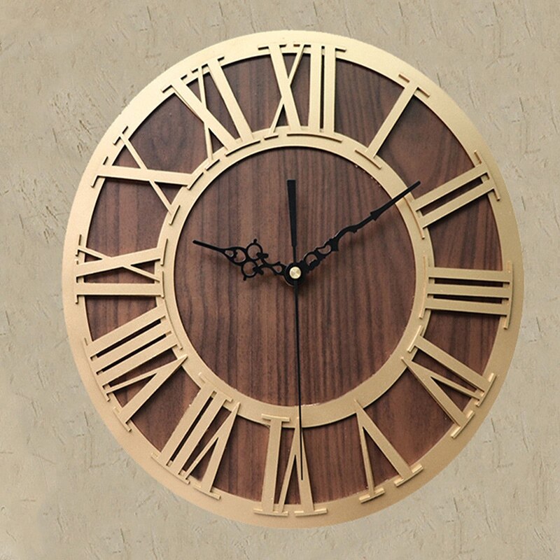 Wall Clock Modern Mechanism Vintage Digital Metal ... – Vicedeal