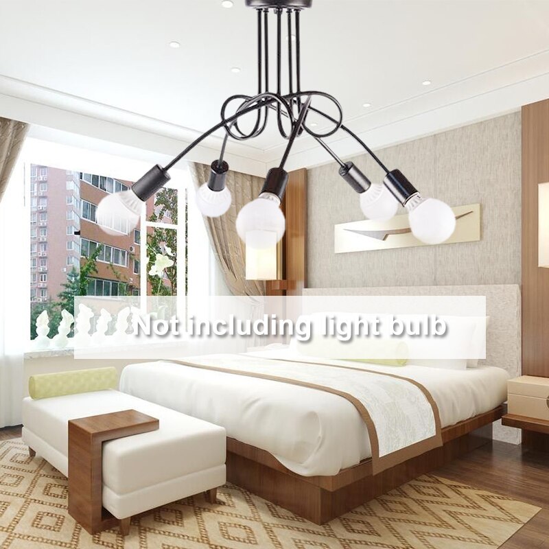 Vintage Industrial Loft Chandelier Ceiling Lamp Wi... – Grandado