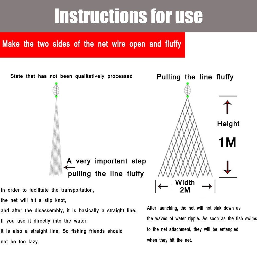 Fishing Net 3*3 cm Copper Spring Shoal Fishing Net... – Grandado