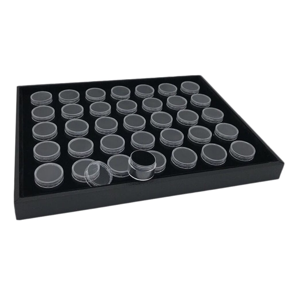 Clear Gem Jars with Black Foam Insert Tray Jewelry... – Vicedeal