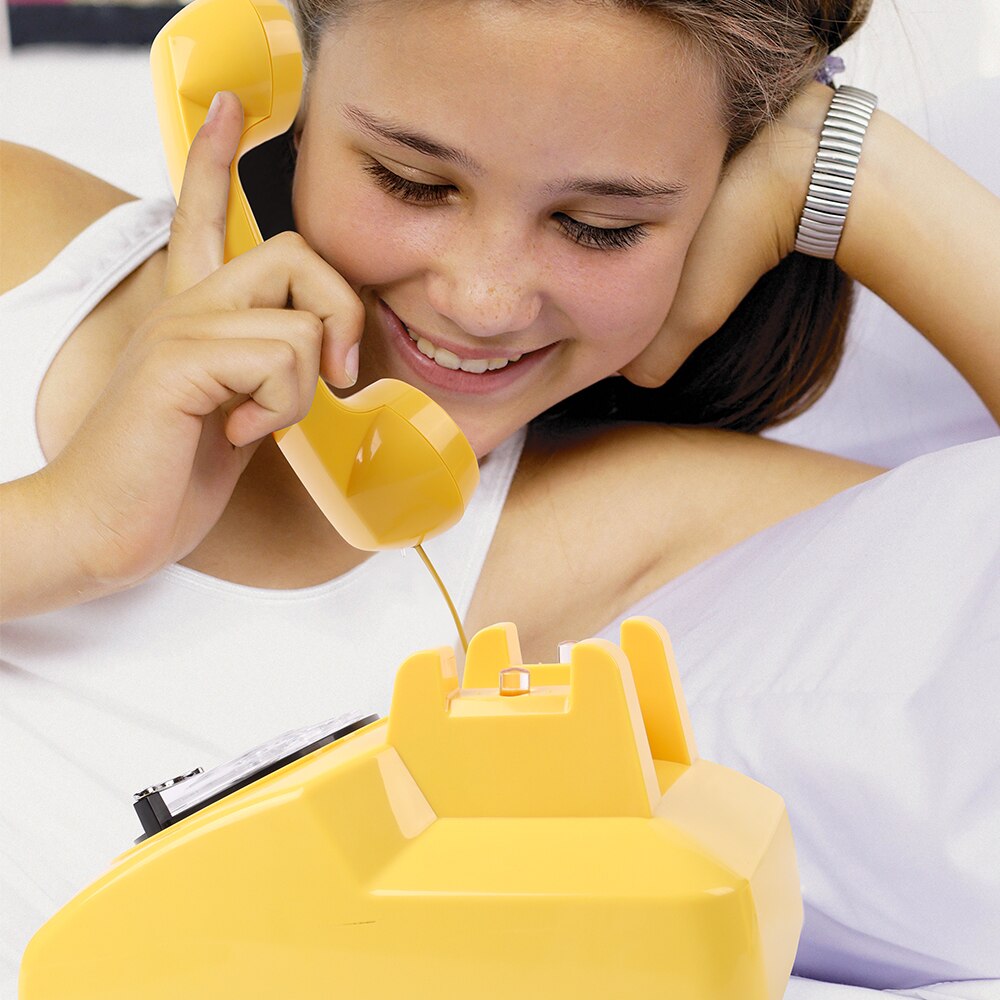 Revolve Dial Vintage Pink Begie Black Landline Tel... – Grandado