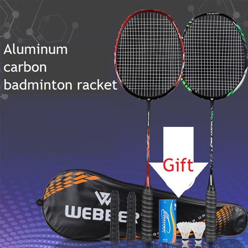 A pair Badminton Rackets Set Ultra light Double Ra... – Grandado