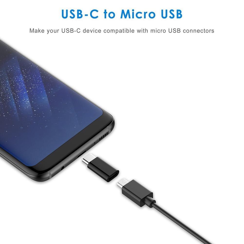Beesclover 2 st micro usb till typ-c adapter usb 3... – Grandado