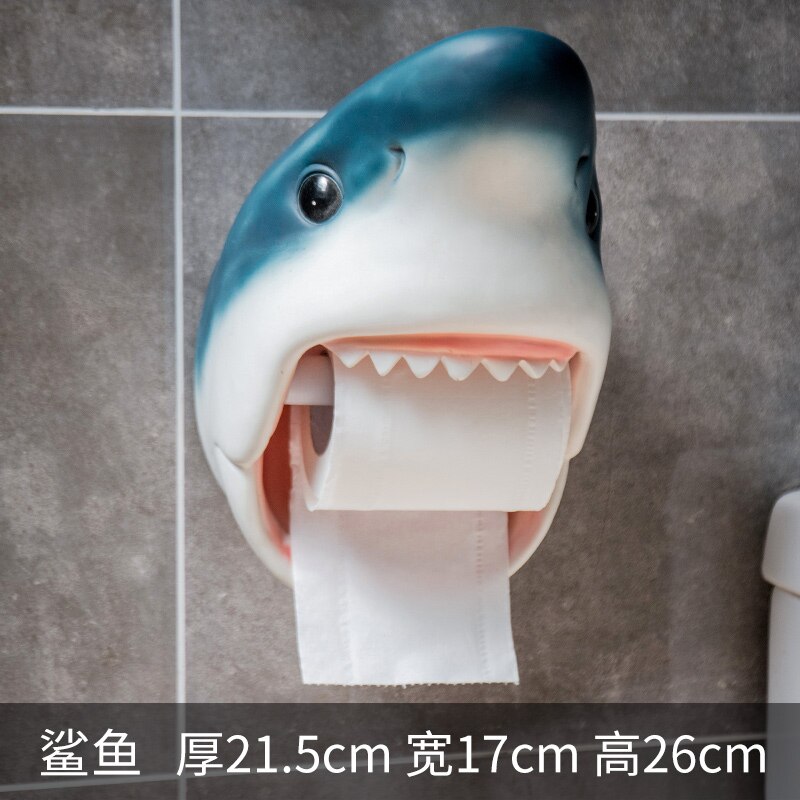 Punch-free Resin Dolphin Toilet Paper Holder Big S... – Grandado