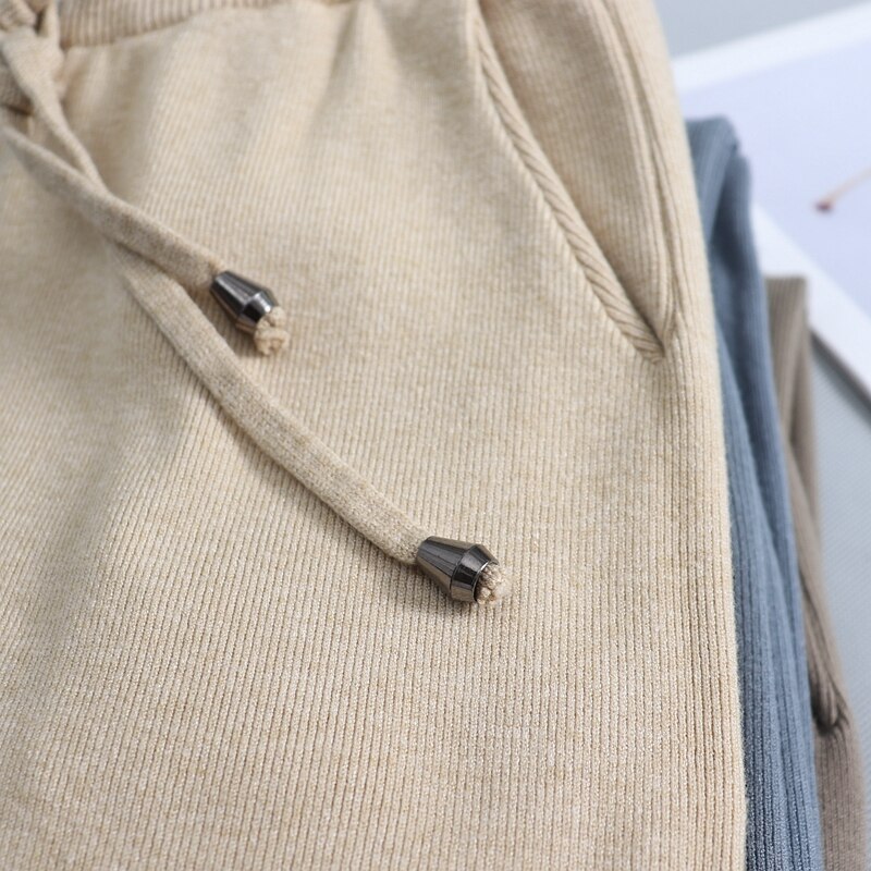 GIGOGOU Autumn Knitted Womens Pants Crop Harem Pan... – Vicedeal