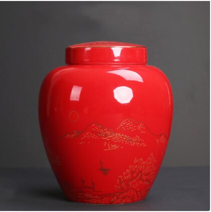 Chinese Ceramic Tea Caddy Handmade Nut Grain Airti... – Grandado