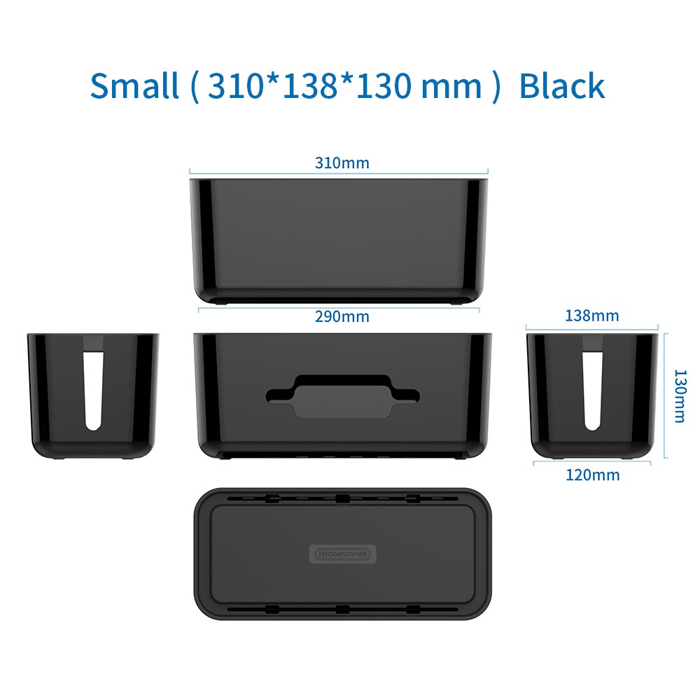 NTONPOWER Cable Organizer Box Hard Plastic Desk Ca... – Grandado
