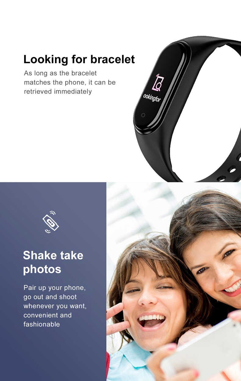 M4 Smart Watch Blood Pressure Heart Rate Sleep Mon... – Vicedeal