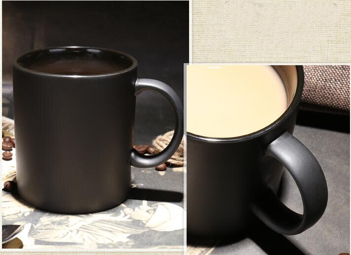 Ceramic black matte large capacity mug minimalist ... – Grandado
