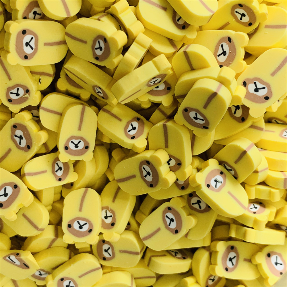 100g Kawaii Banana Bear Polymer Clay Sprinkles Col... – Grandado