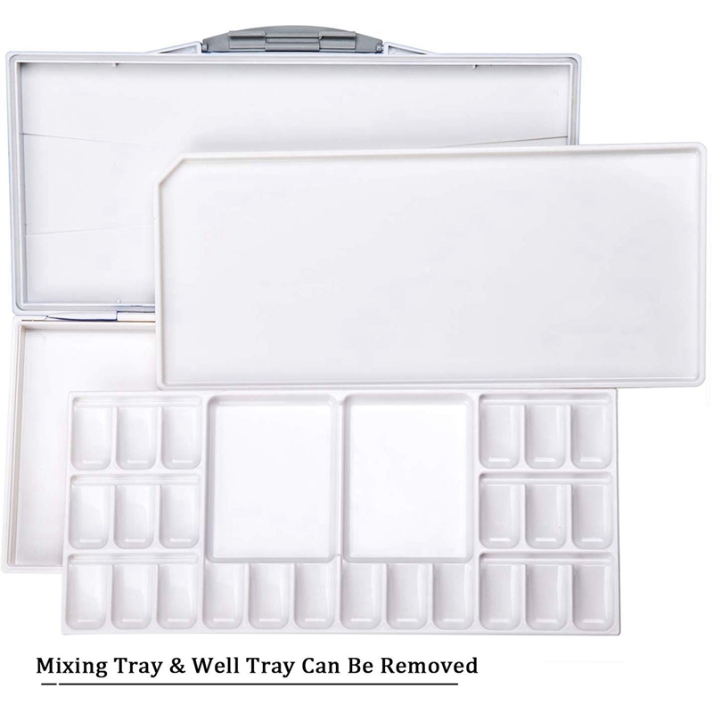 24 Grids Empty Watercolor Palette Paints Tins Box ... – Vicedeal
