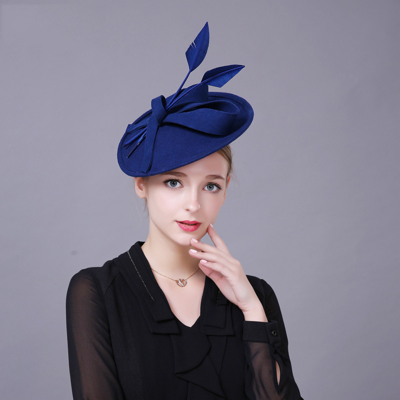 Autumn Hat Lady British Wool Tweed Retro Headdress... – Grandado