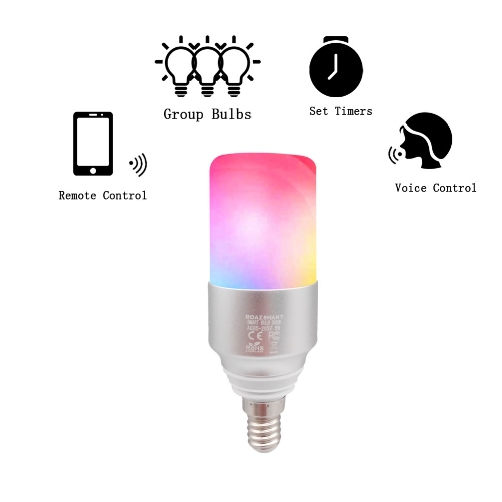 Boaz E27/E14 Clever Wifi Birne Stimme Kontrolle Gl... – Grandado