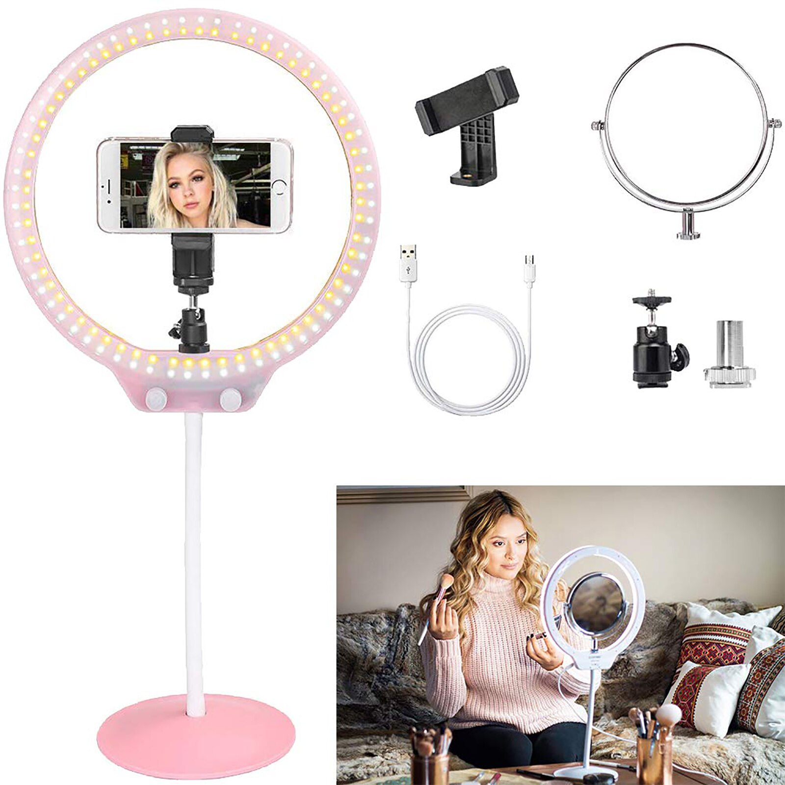 ZOMEI Selfie Ring Licht 26cm LED Fotografische Ver... – Grandado