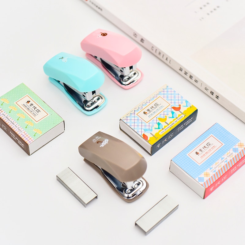 Mini Stapler Set Kawaii Cartoon Office School Supp... – Grandado