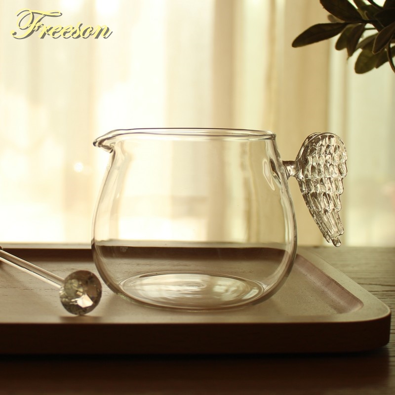 Pretty Angel Wing Glass Creamer Cup 430ml Milk Jug... – Vicedeal