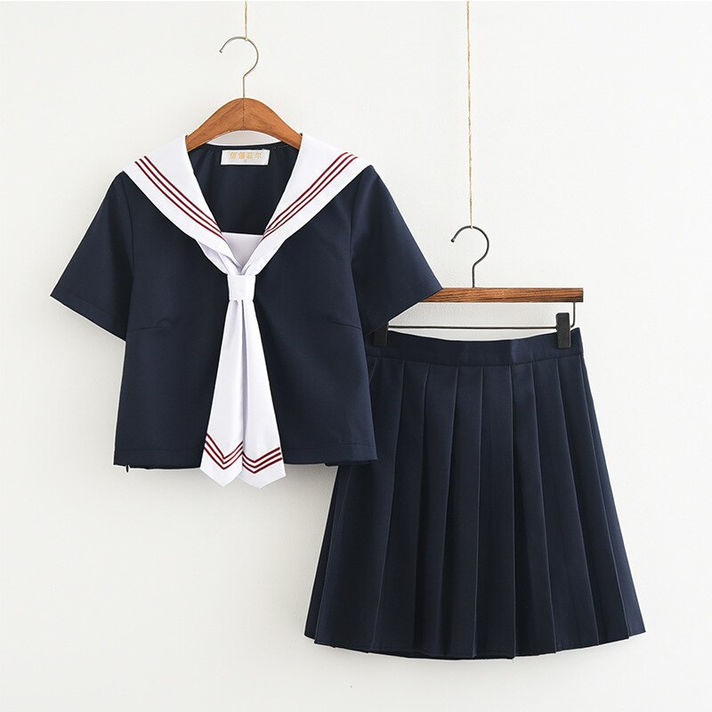 Black jk uniform Sailor Suit COS School Wear Women... – Grandado