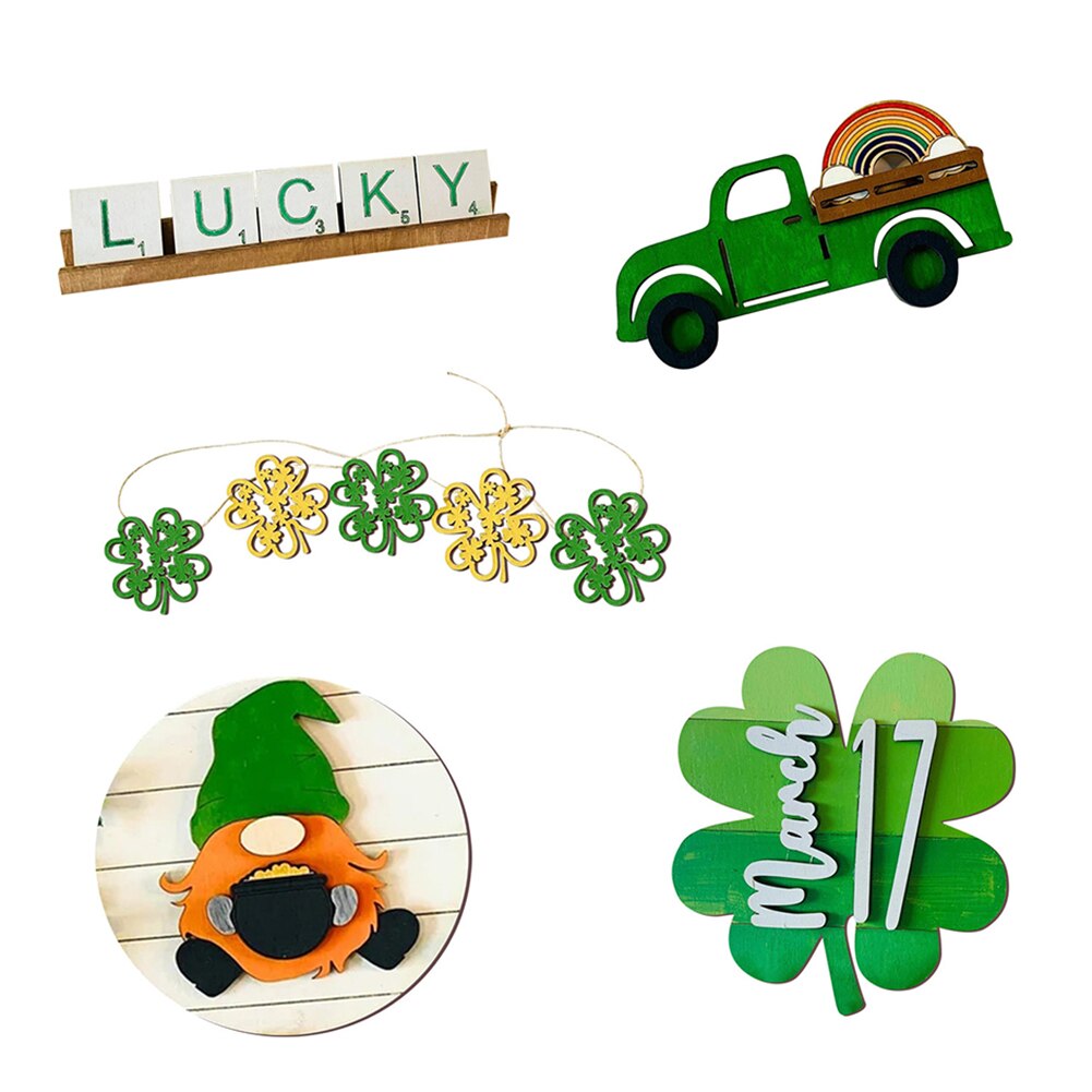 1 Set St.Patrick Day Gnome Tiered Tray Decor St.Pa... – Grandado