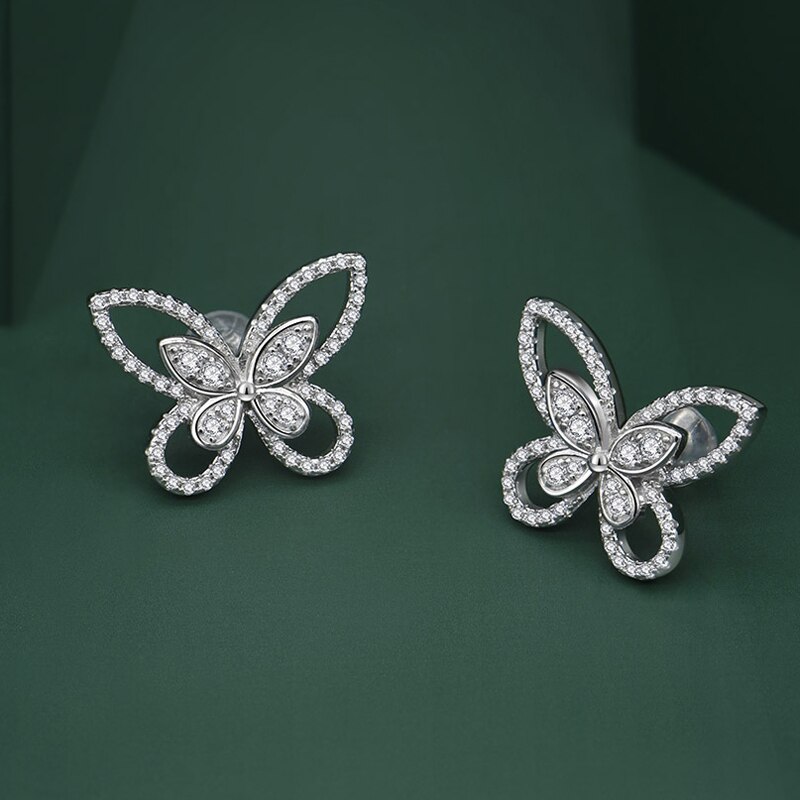 OEVAS Real 925 Sterling Silver Butterfly Jewelry S... – Grandado