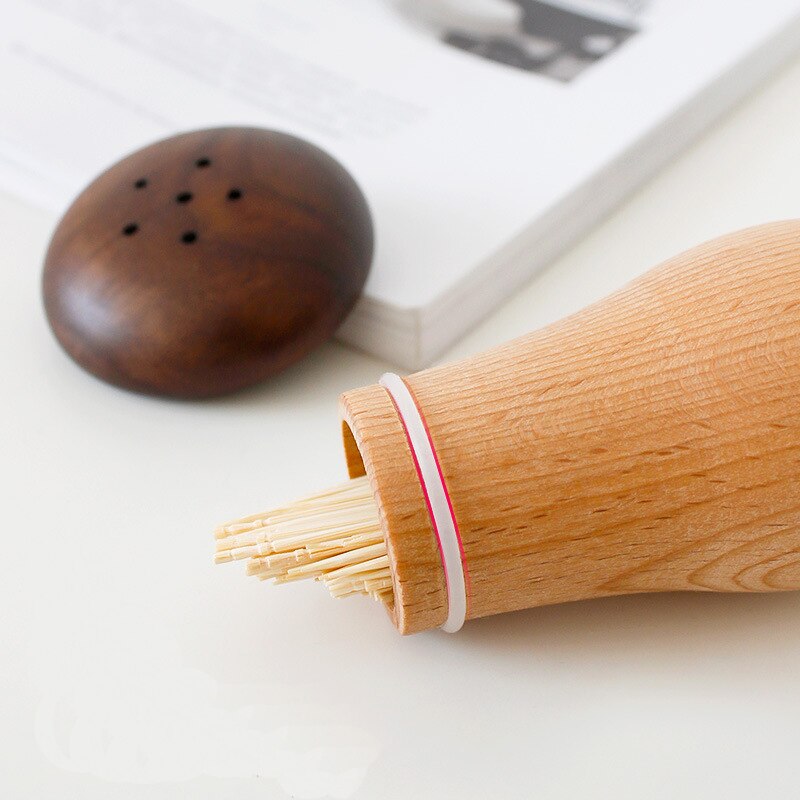 Japanese style wooden toothpick box Mushroom Shape... – Grandado