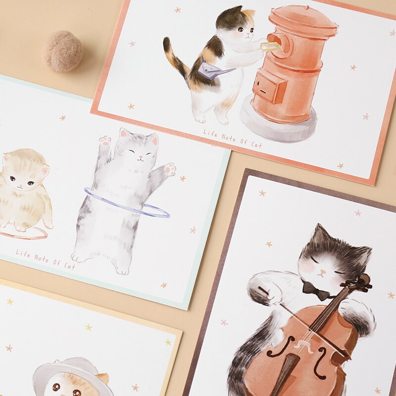 30 Pcs/Set Cat's Life Confession Postcard DIY ... – Vicedeal