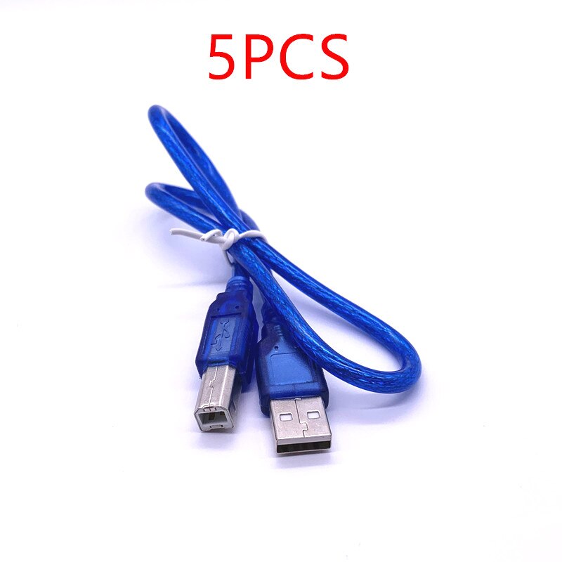 5x Transparent Blue 50cm USB 2.0 Printer Cable Typ... – Grandado