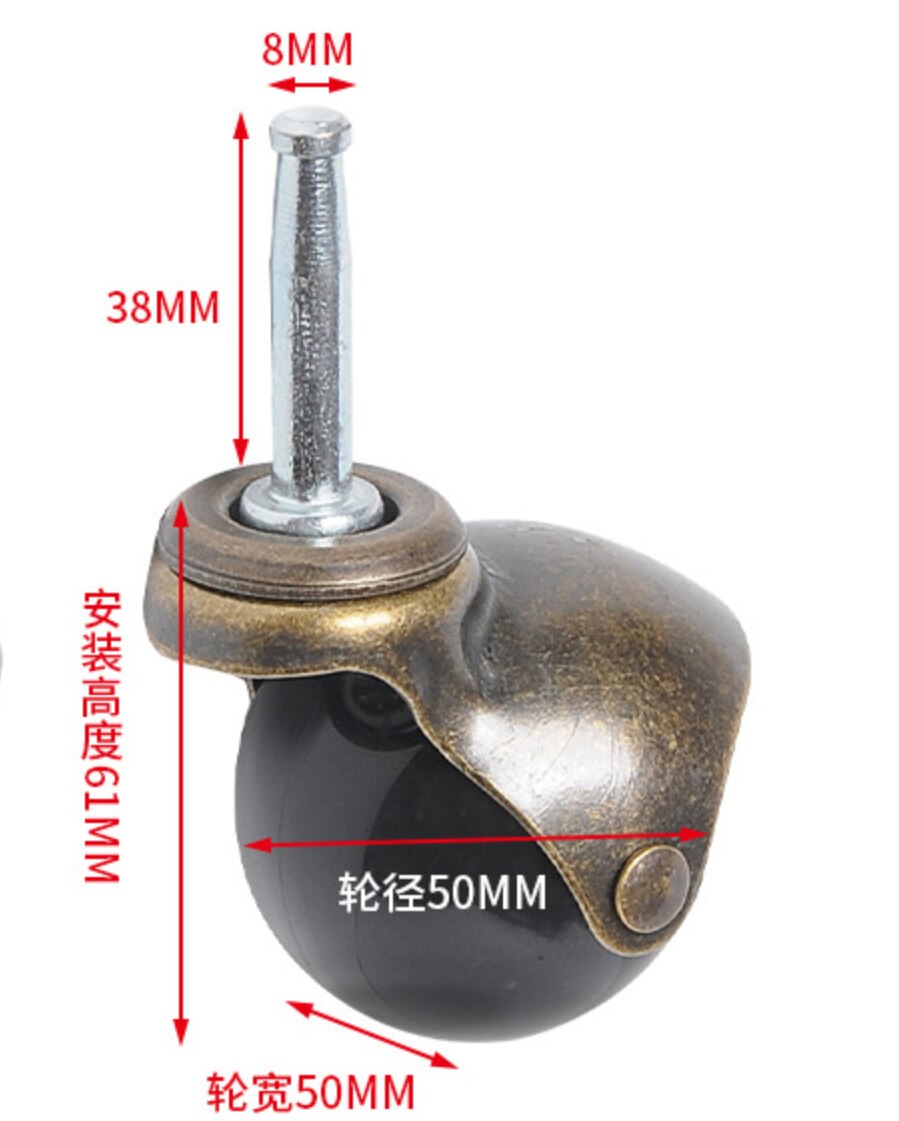 4 Pack 2 Inch Ball Caster Stem Caster Wheel with S... – Grandado