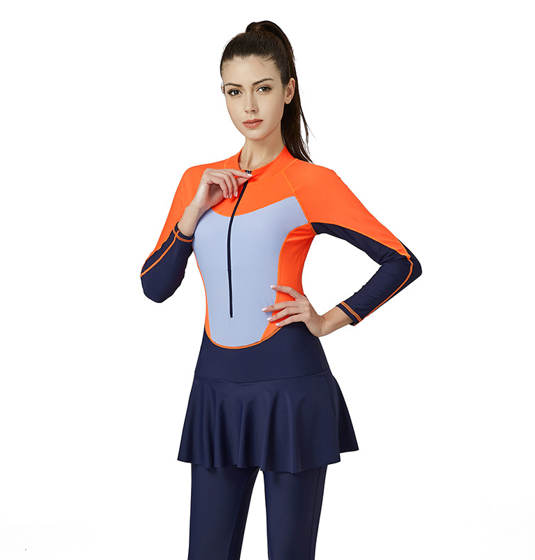 BUSHRA Swimwear Modest Islamic Swimsuit Zipper Swi... – Grandado