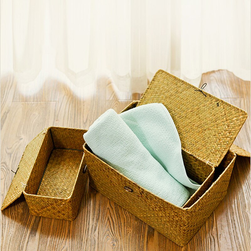 Natural Seagrass Storage Baskets Hand-woven Storag... – Grandado