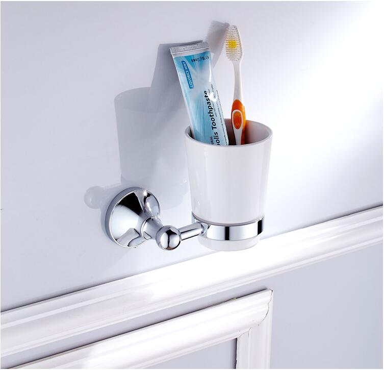 Chrome brass Cup & Tumbler Holders Wall mounte... – Grandado