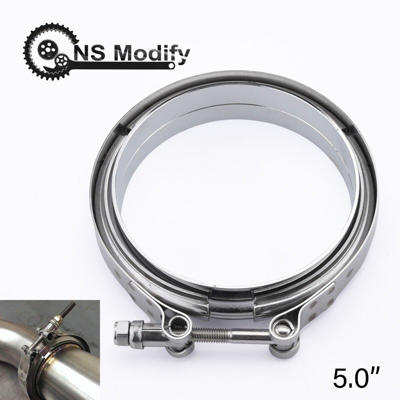 NS Modify 5.0inch 127MM Exhaust Clamp V-Band Clamp... – Grandado