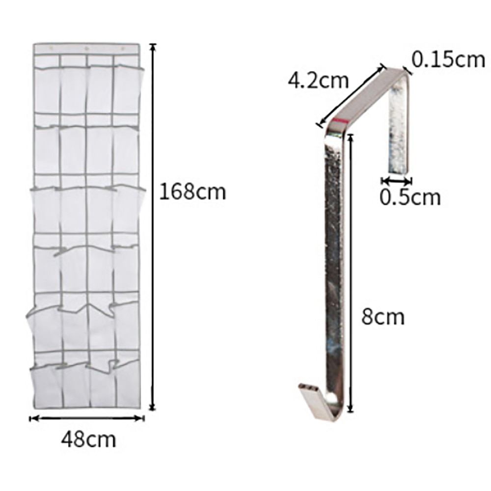 24 Pocket Shoe Space Door Hanging Organizer Rack W... – Grandado