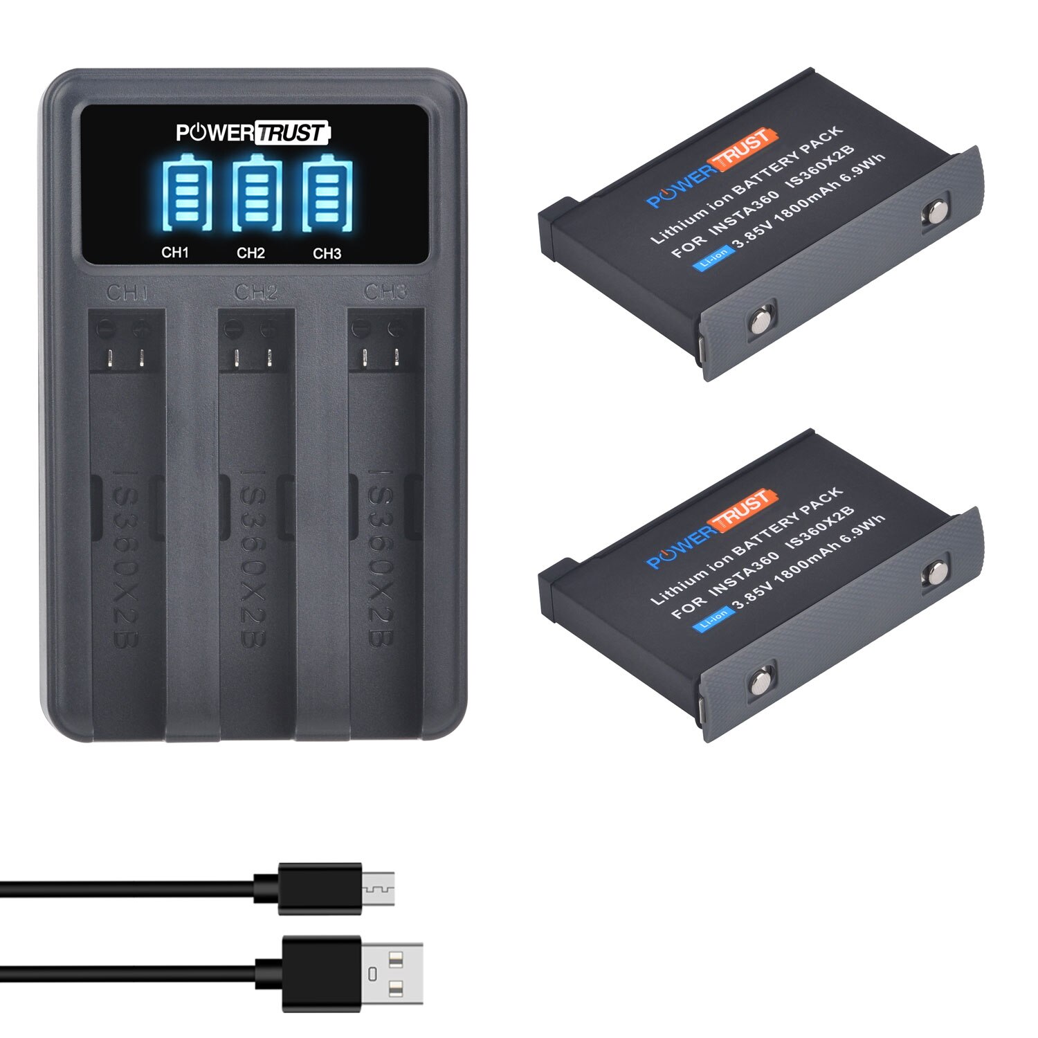 PowerTrust 1800mAh One X2 Battery and LED USB Char... – Vicedeal