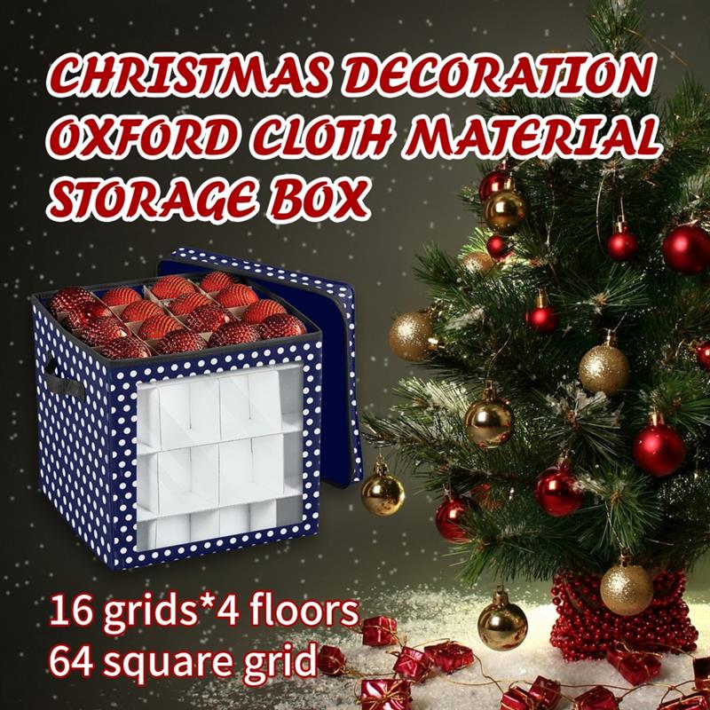 64 Grid Christmas Ornament Storage Box Organizer 4... – Grandado