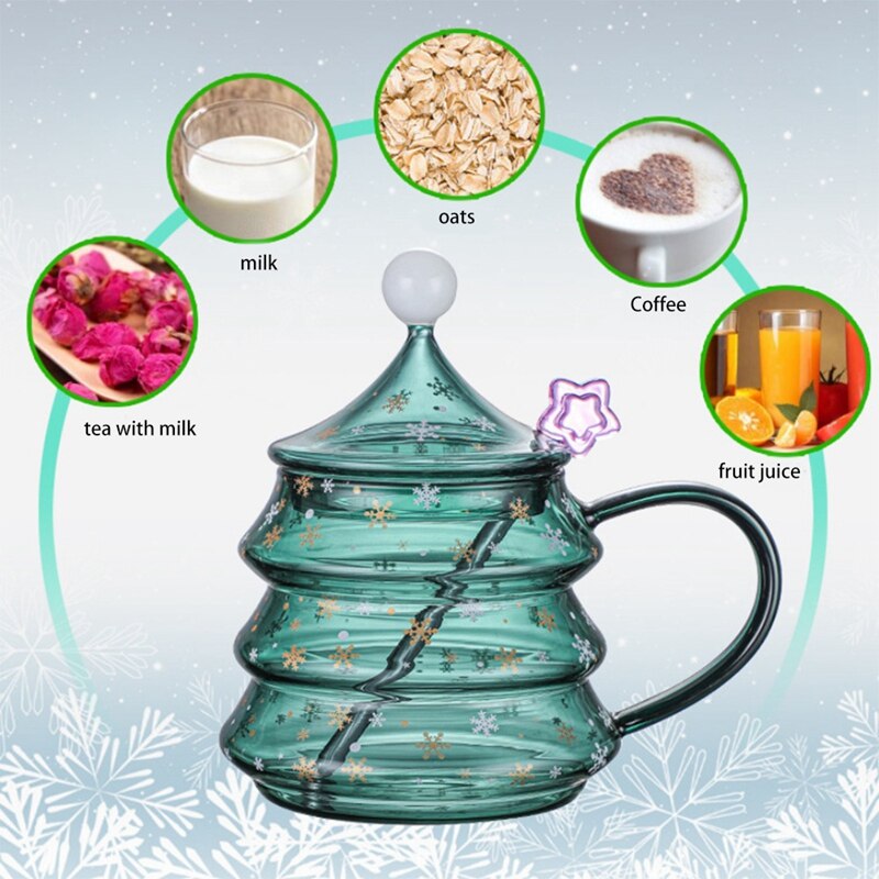 500Ml Cup Christmas Tree Cup Single Layer Double L... – Grandado