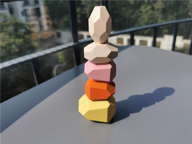 Children Wooden Gems Handicraft UnPaint Nordic Woo... – Grandado