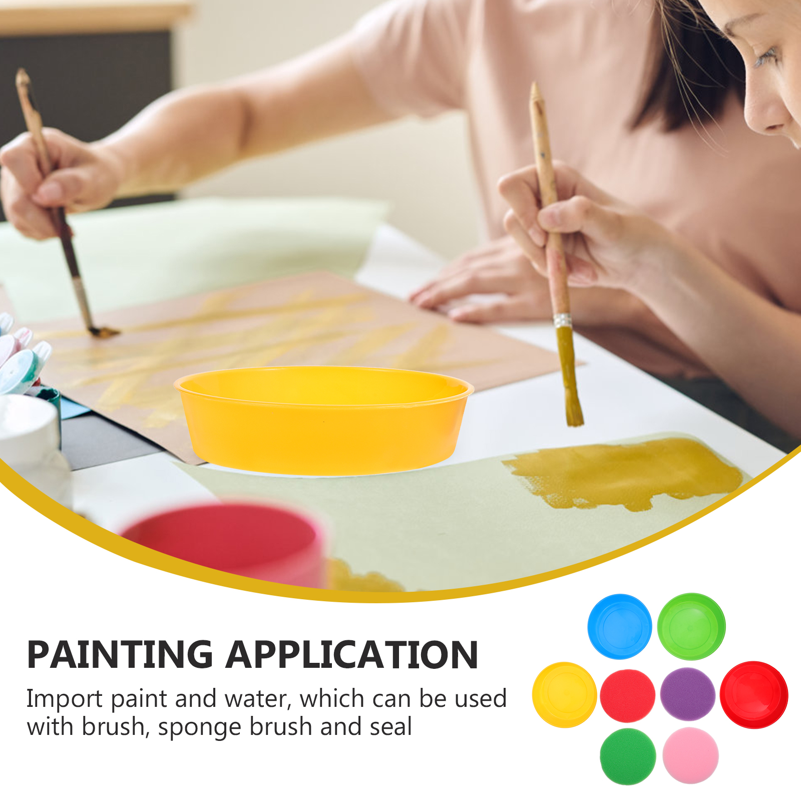 4 Sets Pigment Mixed Bowls Plastic Pigment Bowls C... – Grandado