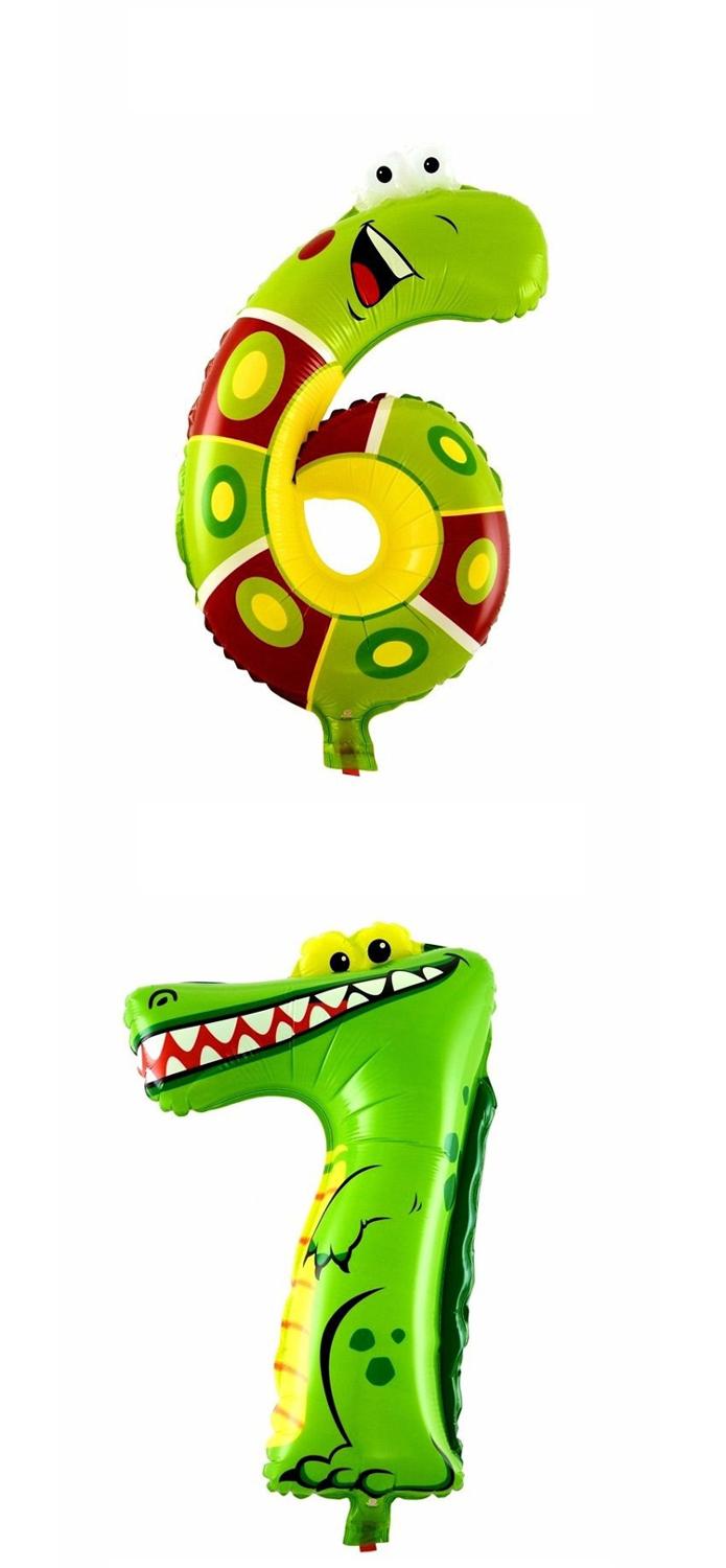 10Pcs/set Animal Number Foil Inflatable Balloons W... – Grandado