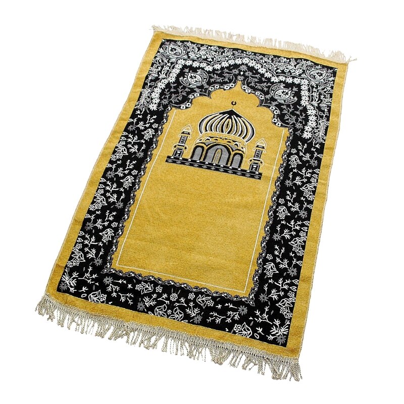 Islamic Chenille Prayer Rug Mosque Floral Pattern ... – Vicedeal