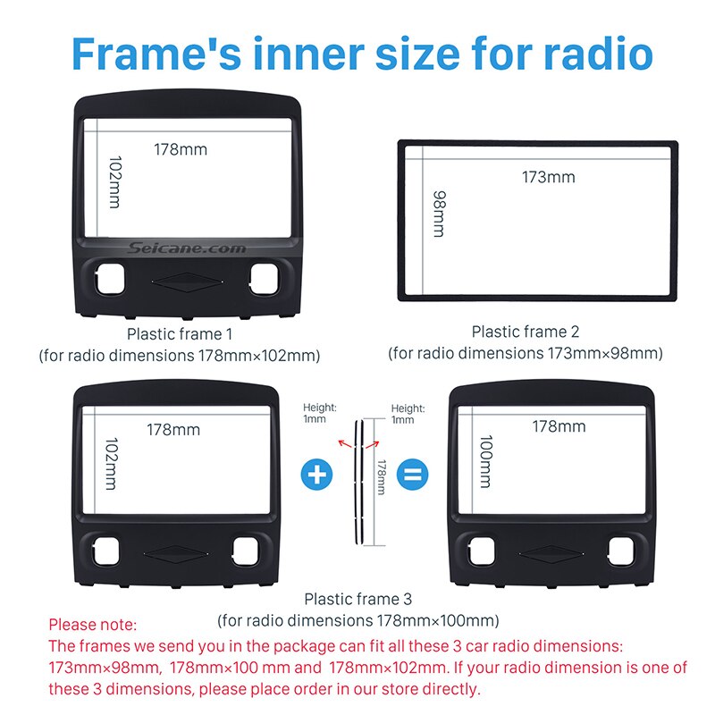 Seicane-Interface stéréo Double Din | Fascia pour ... – Grandado