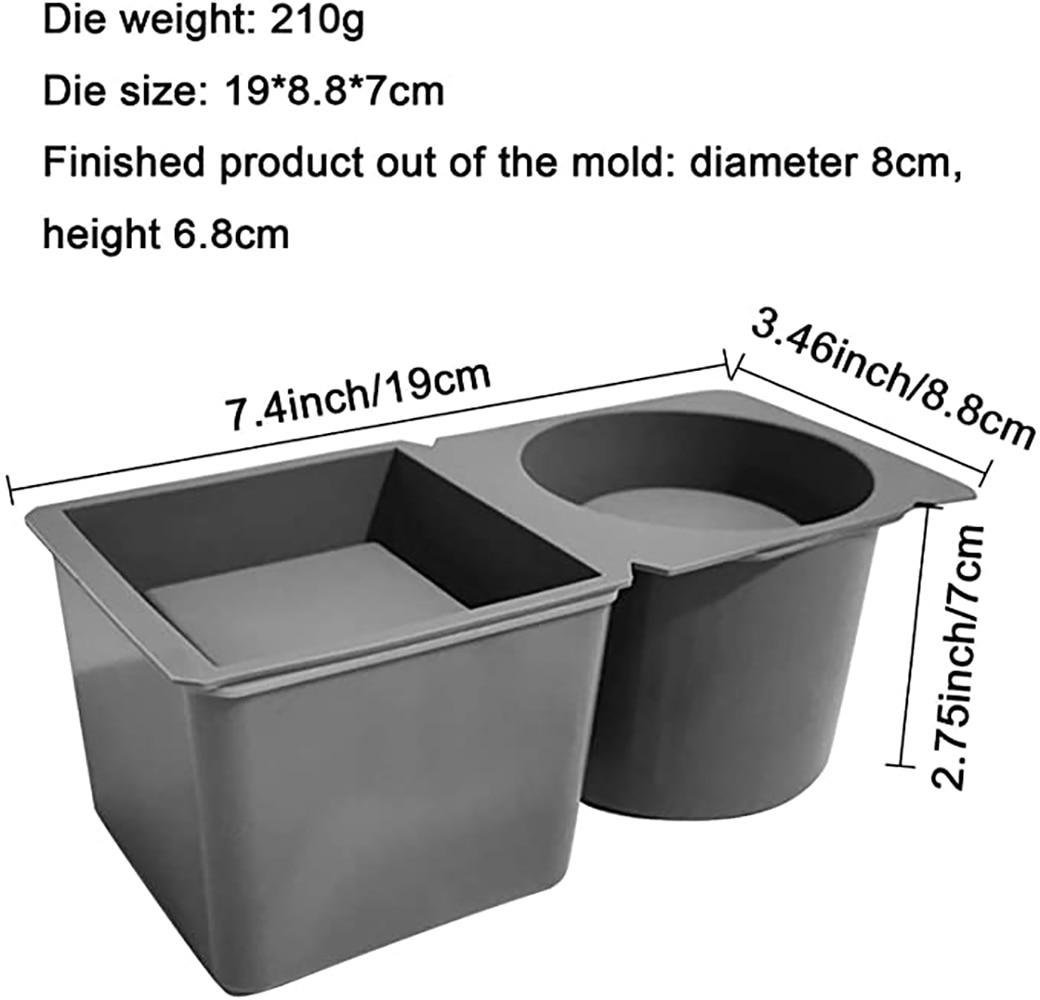 2 Pieces Concrete Silicone Mold for Flower Pots Su... – Vicedeal