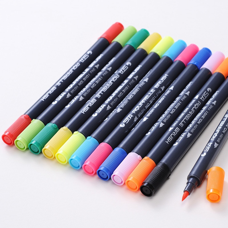 80 Colors Double Head Artist Soluble Colored Sketc... – Grandado