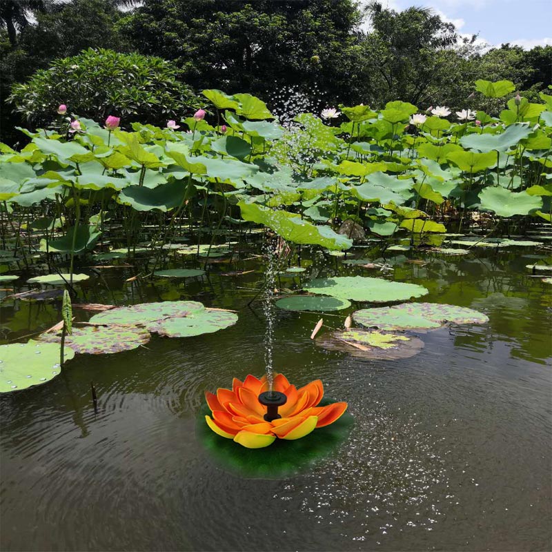Solar Lotus Fountain Lotus Flower Fountain Water P... – Grandado