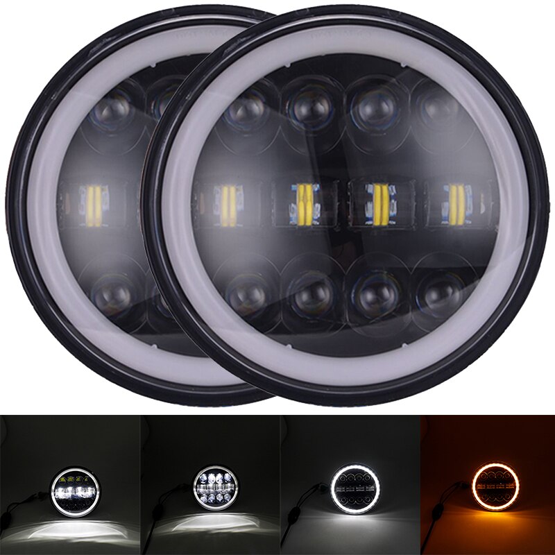 2 pcs Car LED 7 Inch Round Headlight Conversion Ki... – Vicedeal
